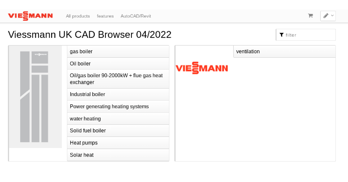 CAD/BIM library | Viessmann UK